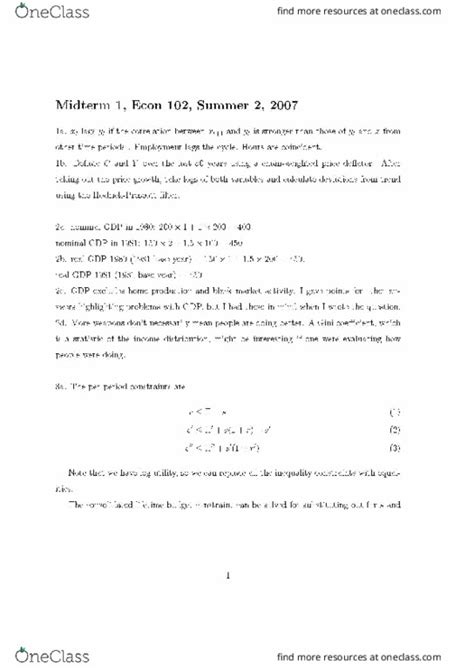 econ 102 midterm exam 1 oneclass