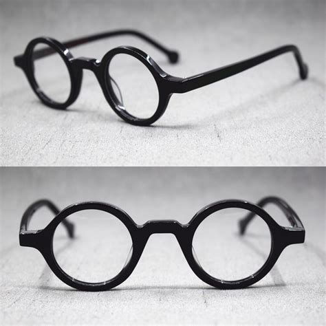 Small Vintage Round Hand Made Eyeglass Frames Full Grandado