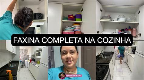 Faxina Completa Limpei Todos Os Armarios Geladeira Lavei As Paredes