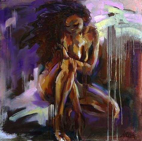 Painting Abstract Naked Woman Female Nude Figure Painting By VIKTORIJA