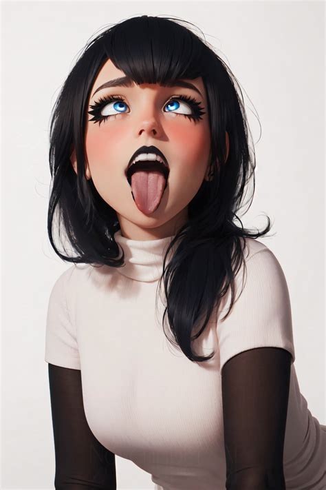 Rule 34 1girls Ahe Gao Ai Generated Bangs Big Breasts Black Hair Black Lips Blue Eyes Blushing