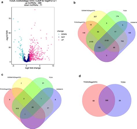 A The Volcano Plot Demonstrates The LncRNA Expression Profiles In Stage