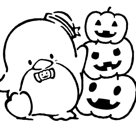 Tuxedo Sam Sanrio Coloring Page