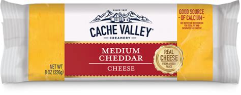 Medium Cheddar Chunk Cache Valley Creamery
