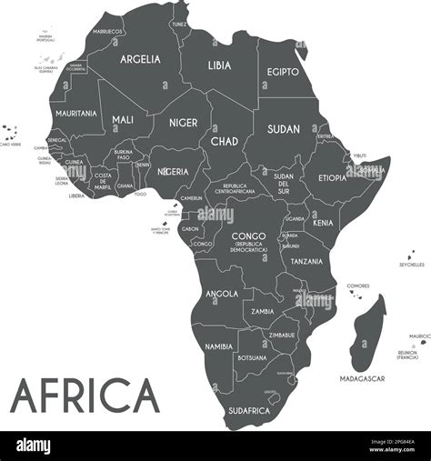 Mapa de africa con nombres fotografías e imágenes de alta resolución