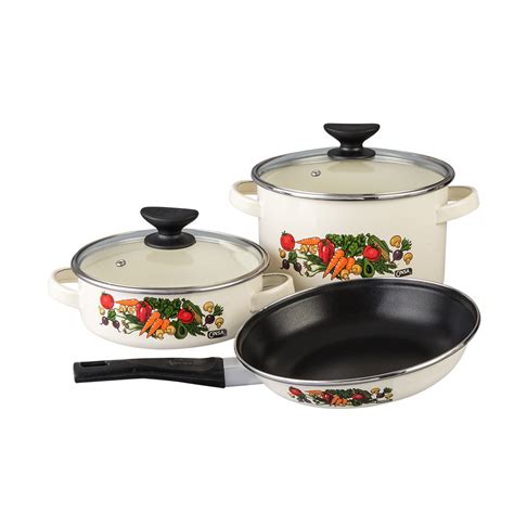 Batería de Cocina Cinsa Novacero 7 piezas Tapa de Vidrio Carolina