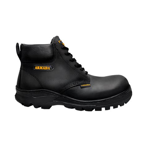 Zapato Borceguí Armada 103 Negro con Casco Poliamida par Bravo Safety