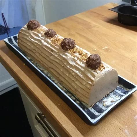 Bûche Ferrero Rochers NDL Décor Bois Recette i Cook in Guy Demarle