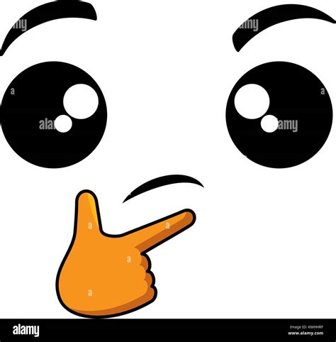 Thoughtful Emoji Face Icon Vector Illustration Design Stock Vector