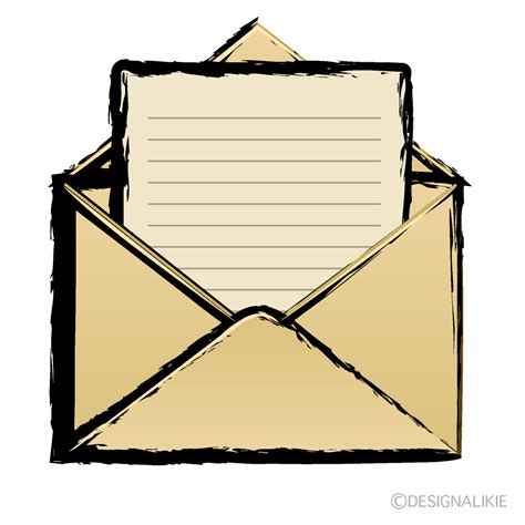 Open Old Letter Clip Art Free PNG ImageIllustoon