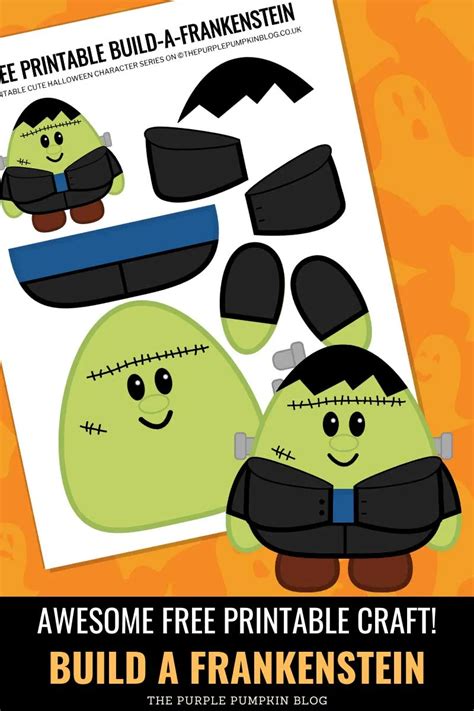Build A Frankenstein Free Printable Halloween Paper Craft