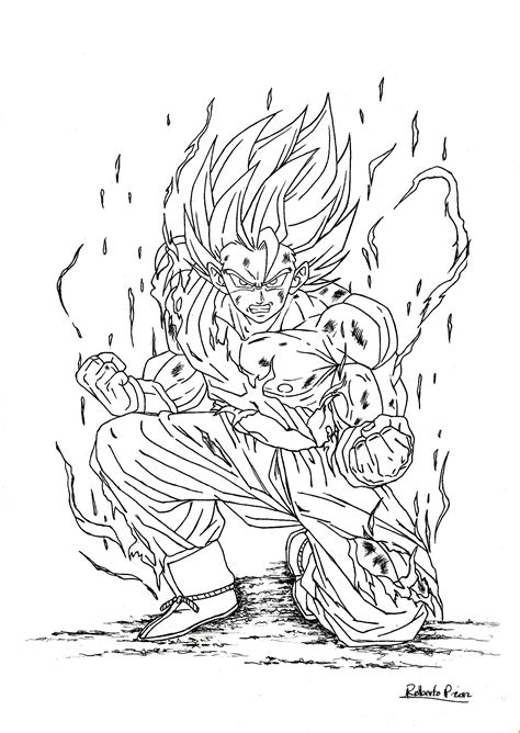 Goku Para Colorear Pintar E Imprimir