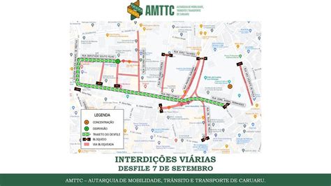 Ruas do Centro de Caruaru vão ser interditadas para desfile de 7 de