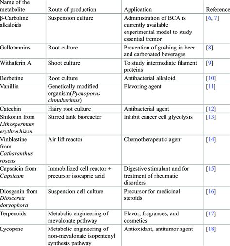 Secondary Metabolites And Bioactive Compounds Produced Through