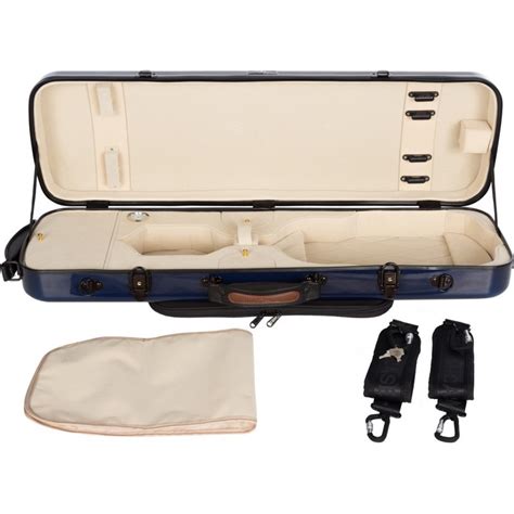 Étui pour violon rectangulaire 4 4 Oblong M case Bleu Marine Créme