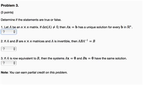 solved problem 3 3 points determine if the statements are