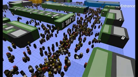 agent based crowd simulation in airports using games technology physx youtube