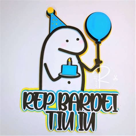 Topo De Bolo Flork Rep Bardei Arquivo De Corte Artofit