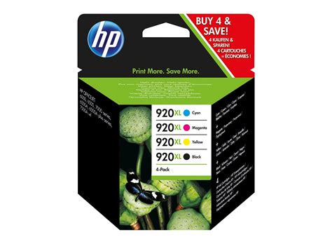 HP 920XL Pack De 4 Cartouches D Encre Noir Cyan Magenta Jaune Grande