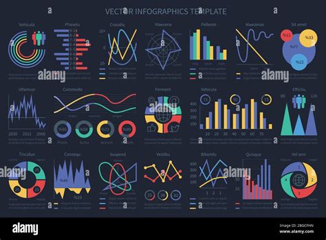Infographic Charts Financial Flow Chart Trends Graph Population Info