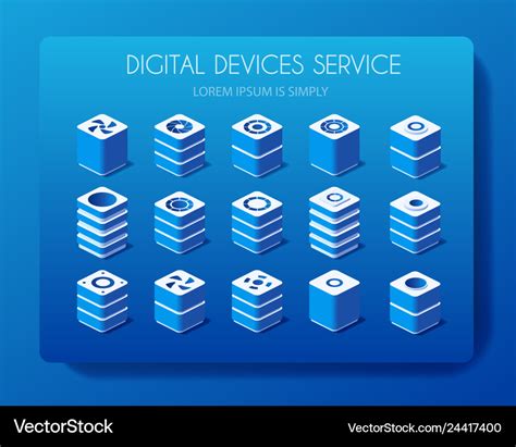 Isometric Set A Computer Royalty Free Vector Image