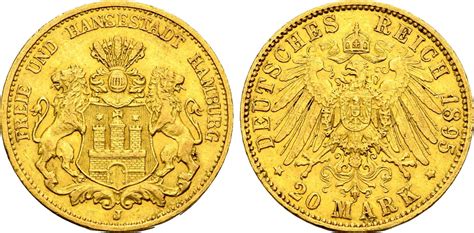 Kaiserreich Hamburg Mark Gold J Ss Ma Shops