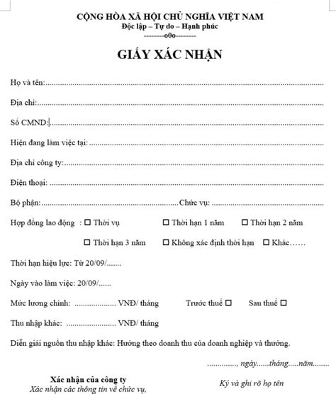 Top 12 mẫu xác nhận lương mới nhất năm 2022