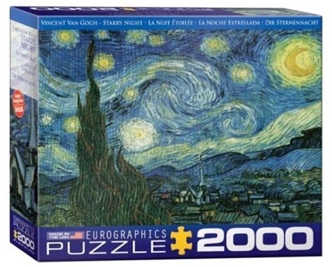 Puzzle 2000 elementów Gwiaździsta noc Vincent van Gogh