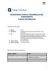Trabajo Individual Pdf Trabajo Individual Estrategias Para El