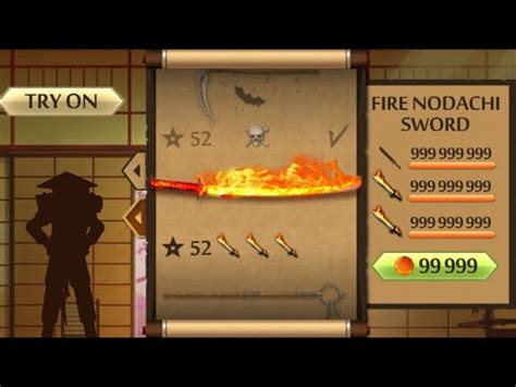 Shadow Fight 2 The Most Powerful Fire Nodachi Sword YouTube