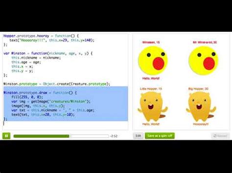 Object Inheritance Intro To JS Drawing Animation Computer