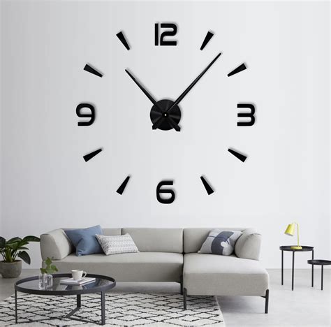 Amazon de Lafocuse 3D Uhrzeiger Wanduhr Groß XXL DIY Modern Lautlos
