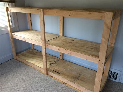 How I Built Heavy Duty Freestanding Shelves Pallet Deck Diy Diy