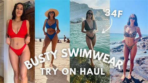 SWIMSUIT TRY ON HAUL FOR LARGE CHESTS Best Bikini Tops For Bigger