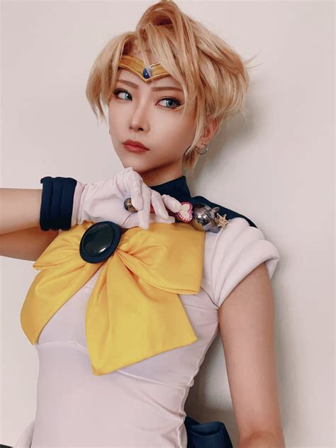 ぐみこ on Twitter cosplay 宅コスで練習 セーラーウラヌス