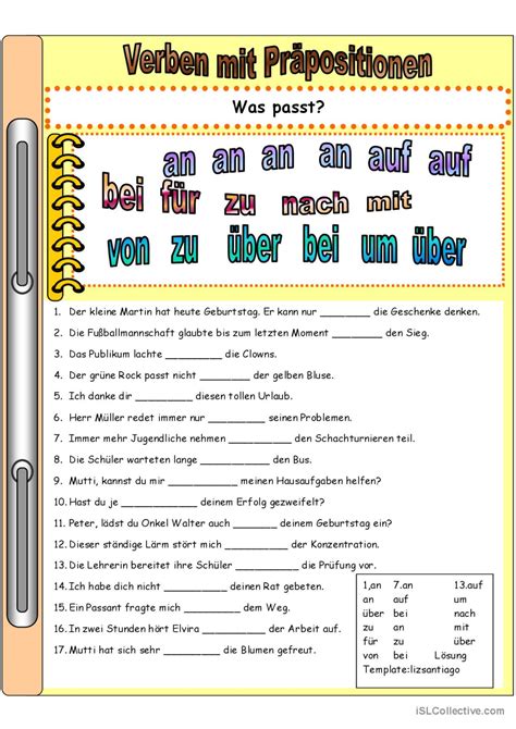 Verben Mit Pr Positionen Fran Ais Fle Fiches Pedagogiques Pdf Doc