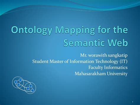 ontology mapping for the semantic web