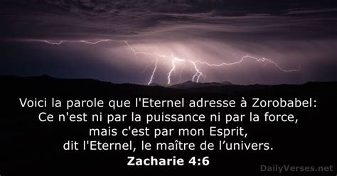 30 décembre 2022 Verset Biblique du Jour Zacharie 4 6 DailyVerses net