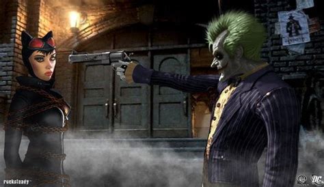 Batman Arkham City Fan Art Catwoman Vs Joker Arkham City Batman Arkham City Batman Arkham
