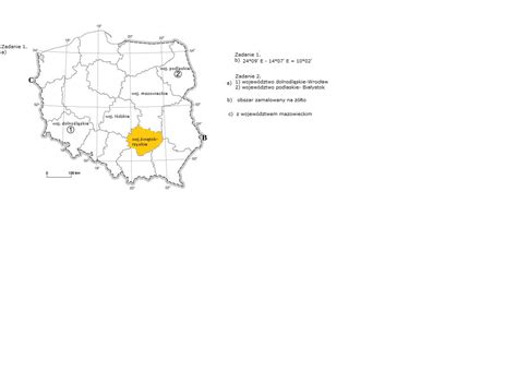 1 Korzystając z mapy konturowej zamieszczonej poniżej wykonaj