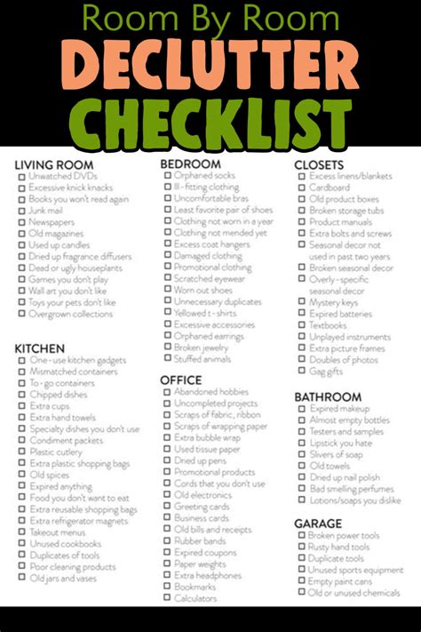 declutter your home tips and checklists to clean declutter and organize every room