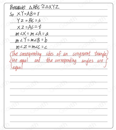 solved given abc≌ xyz use a rigid motion to prove the corresponding parts of congruent tri [math]