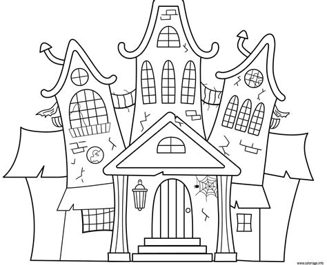 Coloriage Maison Hantee Halloween Maternelle Dessin Maison Hantee