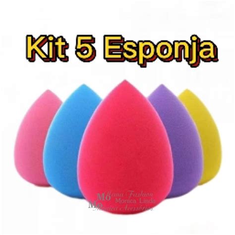 Kit Esponjas Facial Gota Chanfrada Para Base Corretivo Contorno