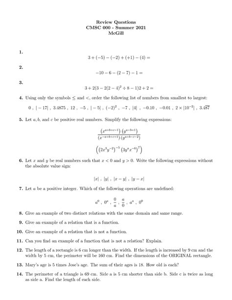 review questions cmsc 000 summer 2021 3 −5 − −2 1 − 4 2 − 10 − 6 − 2 − 7 −