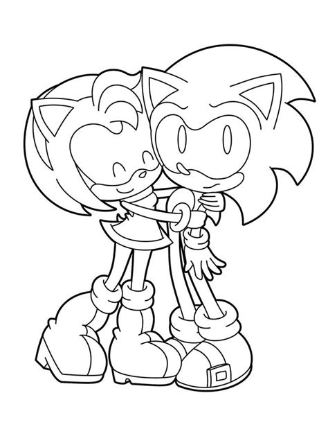 Desenhos Do Amy Sonic Para Imprimir E Colorir Pintar