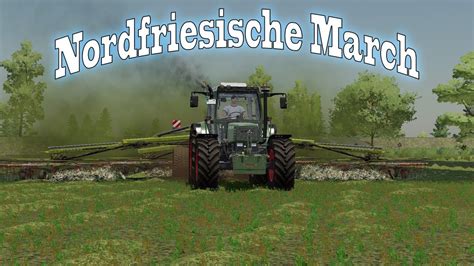 LS22 Nordfriesische March 11 Schwaden Von Luzerne Und Luzerne Heu Mit