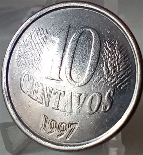 Moeda Anômala 10 Centavos 1997 Cacareco Reverso Duplicado E Brasil