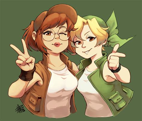 Fio Germi And Kasamoto Eri Metal Slug Drawn By Mateus Upd Danbooru