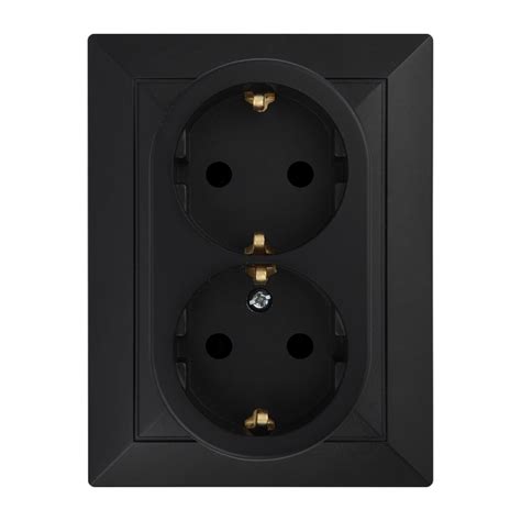 Gniazdo wtyczkowe podwójne p t 2x2p Z 16A 250V SCHUKO KOMPLET PT 7P